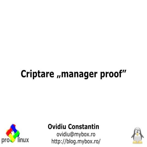 Criptare "manager proof" | PDF