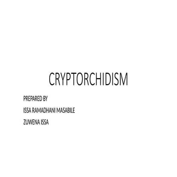 CRIPTORCHIDISM.pptx in gynecology and ob | PPTX
