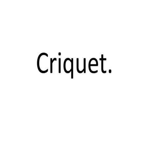 Aproximación al criquet | PDF