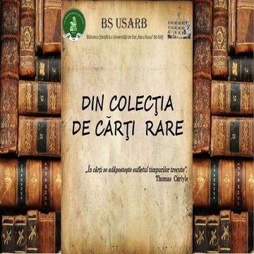 Elena Cristian, Svetlana Cecan. Din colecţia de carţi rare | PPTX