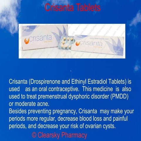 Crisanta (Drospirenone and Ethinyl Estradiol Tablets) | ODP