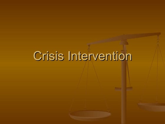 Crisis and Trauma Counseling | PDF