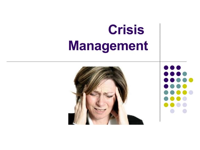 Crisis management | PPTX