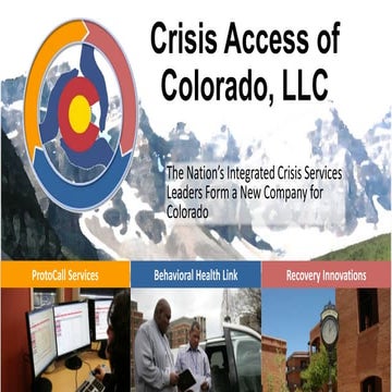 Crisis Access of Colorado 2013-10-26 | PPT