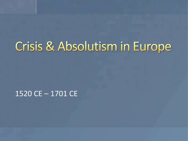 His 101 chapter 9 feudalism & the consolidation of europe spring 13