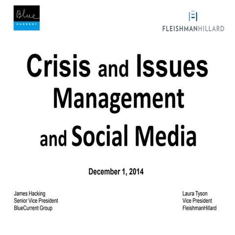 Crisis and issues management and social media | PPT