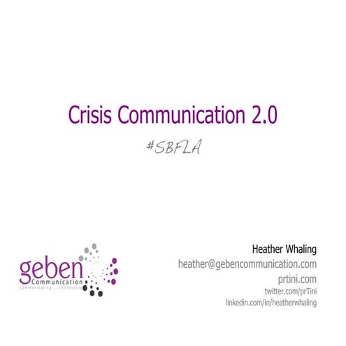 International Crisis Communication | PPT