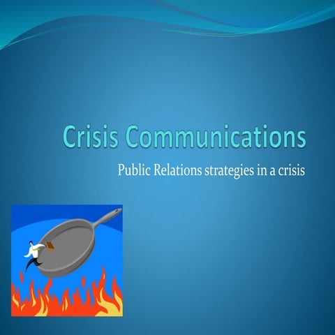 Crisis communications - Power Point presentation | PPTX
