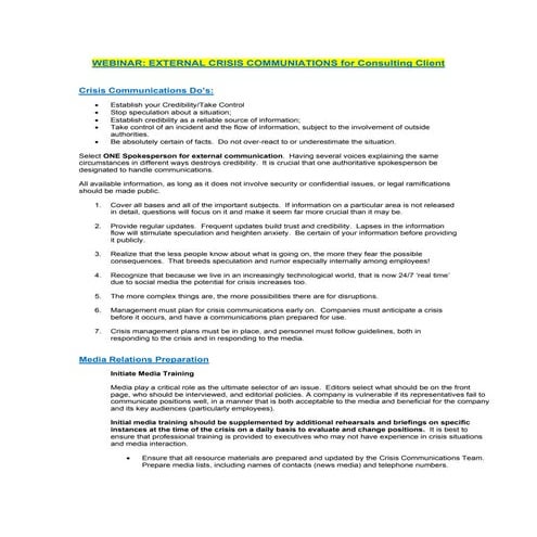 Crisis communication | PPTX
