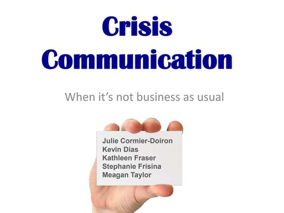Crisis Communication ppt | PPT