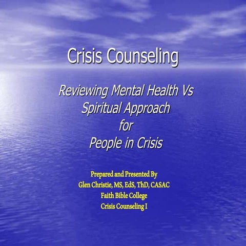 Crisis counseling i completed | PPTX