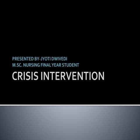 Crisis intervention | PPTX