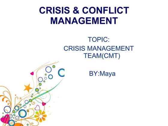 Crisis management | PPTX