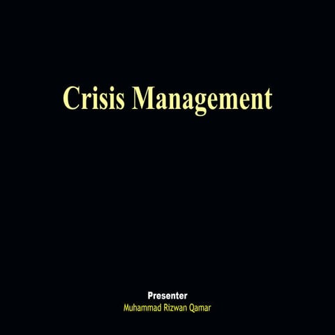 Crisis management | PPTX