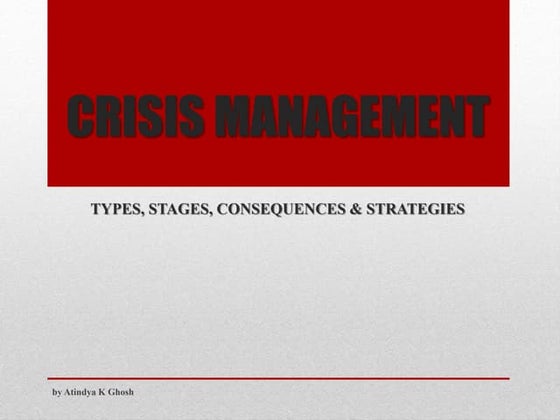 Crisis management | PDF