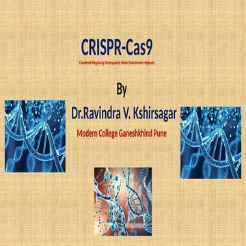 CRISPR Cas9 Kshirsagar Ravindra molecular biology | PPSX