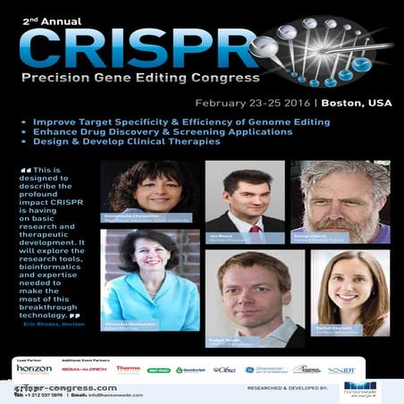 2nd CRISPR Congress Boston, 23-25 February 2016 | PDF