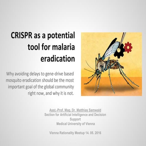 CRISPR as a potential tool for malaria eradication | PPTX