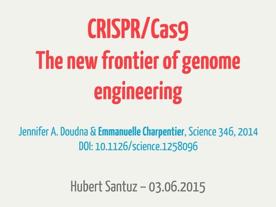 An Introduction to Crispr Genome Editing | PPT