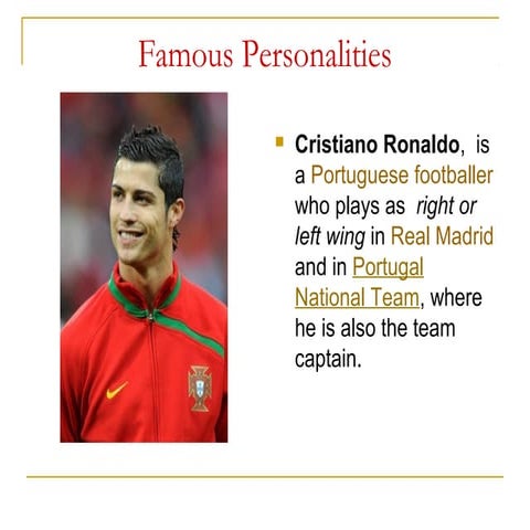 Presentation on Cristiano Ronaldo | PPTX