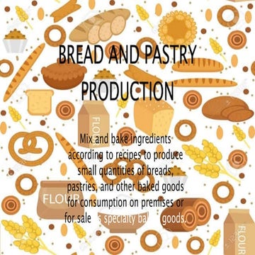BREAD & PASTRY PRODUCTION | PPT