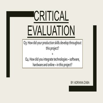 Critical Evaluation | PPTX