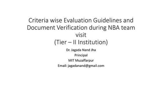 NBA preparation for Tier-II Institute according to revised SAR | PPTX | Undergraduate Education ...