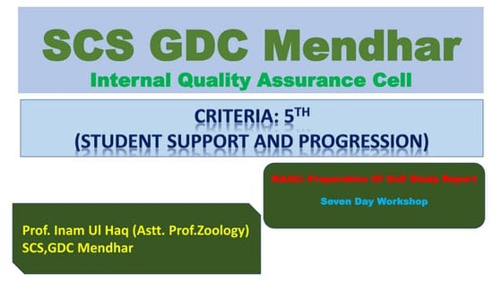 PPT NAAC Criteria-5-by-Dr.-Roshan Lal Kahar.pptx | Educational ...