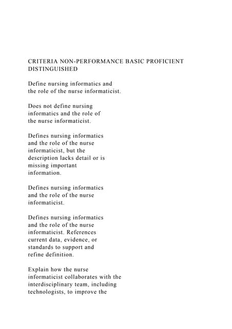 Nursing Informatics in Health Care Analysis.docx