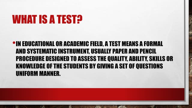 Characteristics of a Good Test | PPTX