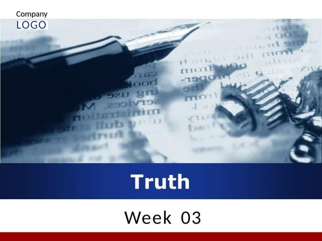 Theories of Truth Powerpoint | PPT