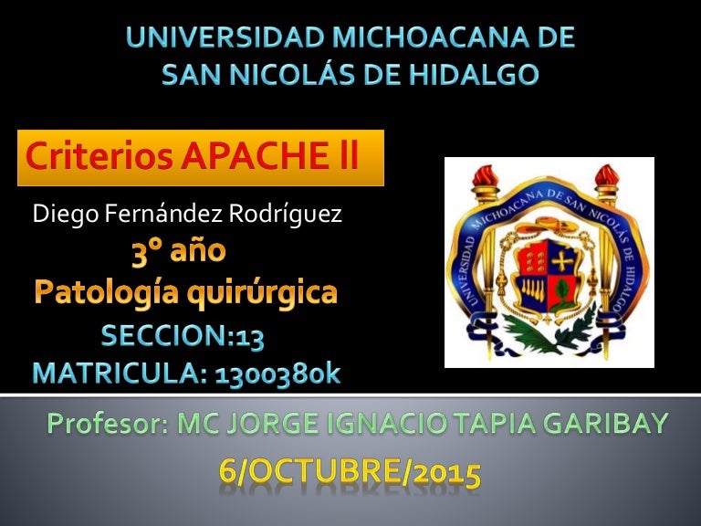 Criterios apache ll