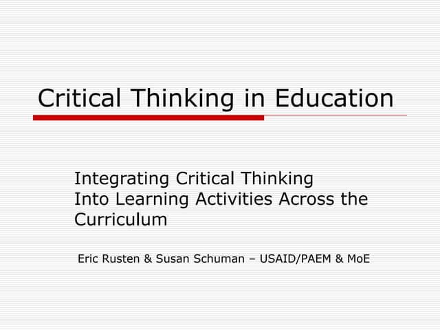 Conclusions in Critical Thinking | PDF