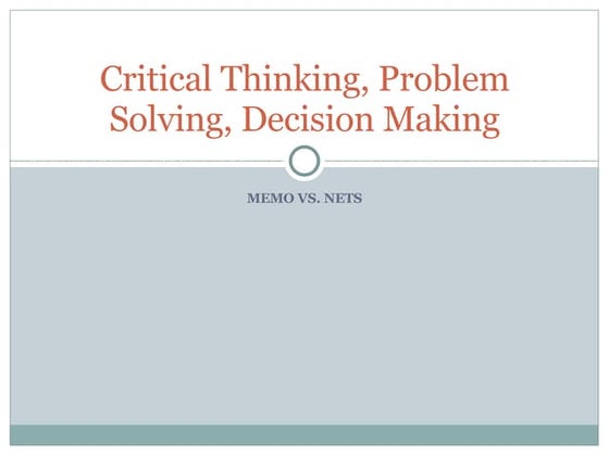 Critical thinking | PPT
