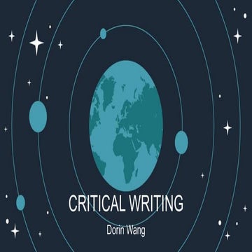 Critical analysis developing your writing dw | PPTX