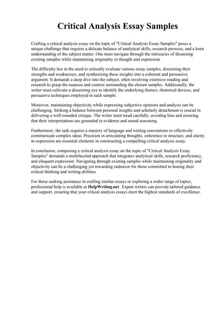 Sample Of A Critical Essay.pdf