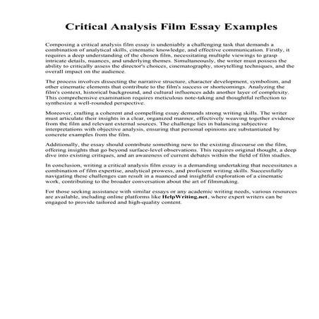 Critical Analysis Film Essay Examples.pdf