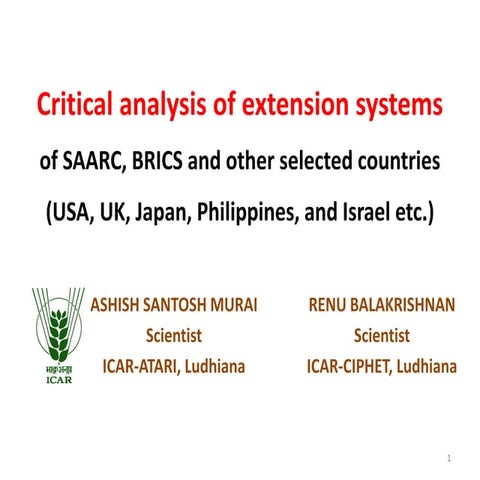 Critical analysis of extension systems of SAARC, BRICS and selected countries.pdf