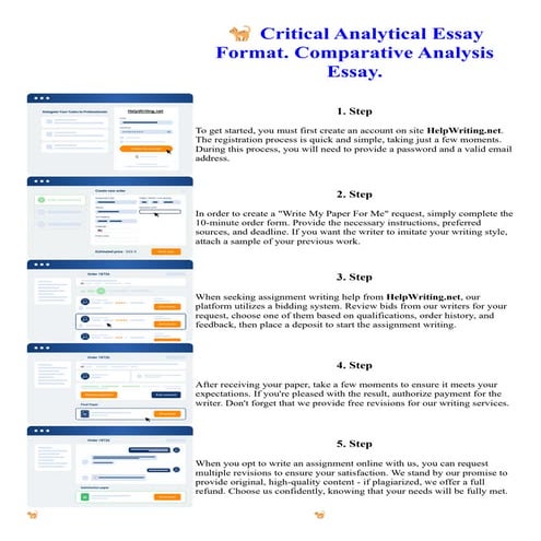 Critical Analytical Essay Format. Comparative Analysis Essay. | PDF