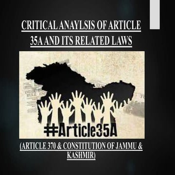 Critical analysis of article 35-A | PPTX
