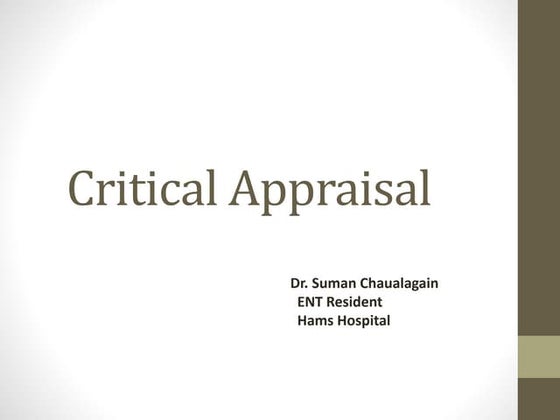 Ppt Quality Appraisal Of Qualitative Research Powerpoint Critical