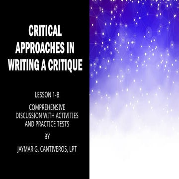 Composing an Independent Critique G10 PPT | PPTX