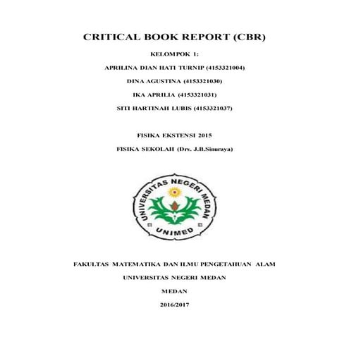 Critical book report_cbr | DOCX