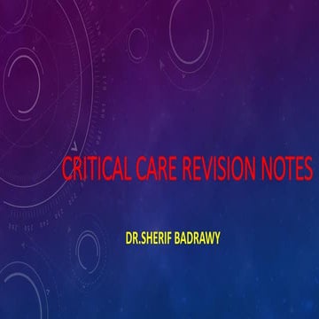 Critical care revision notes | PDF