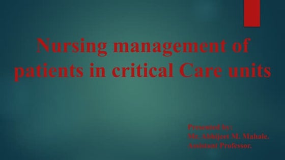 Intensive care unit design | DOC | Healthcare Industry | Industries