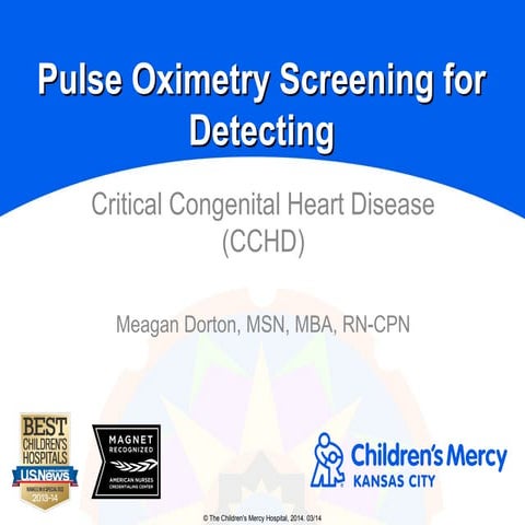 Pulse Oximetry Screening for Detecting Critical Congenital Heart ...