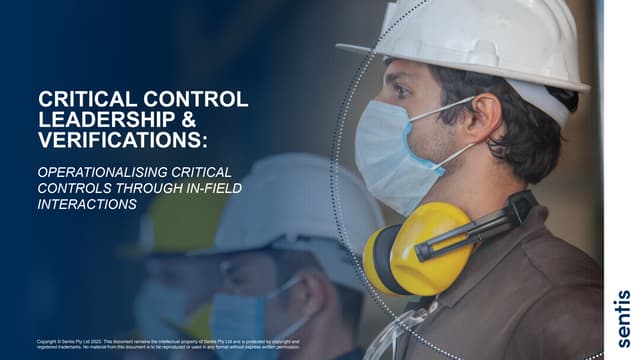 Critical Control Leadership & Verifications: Operationalising Critical ... Critical Control Leadership & Verifications: Operationalising Critical ...