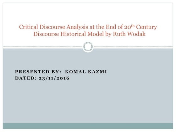 DISCOURSE AND POWER | PPT