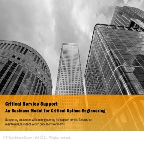 Business model for critical engineering services | PPT