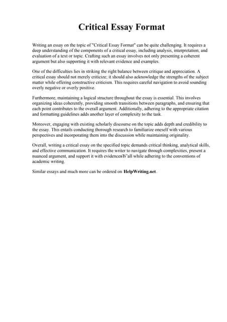 Formal Essay Writing | PDF